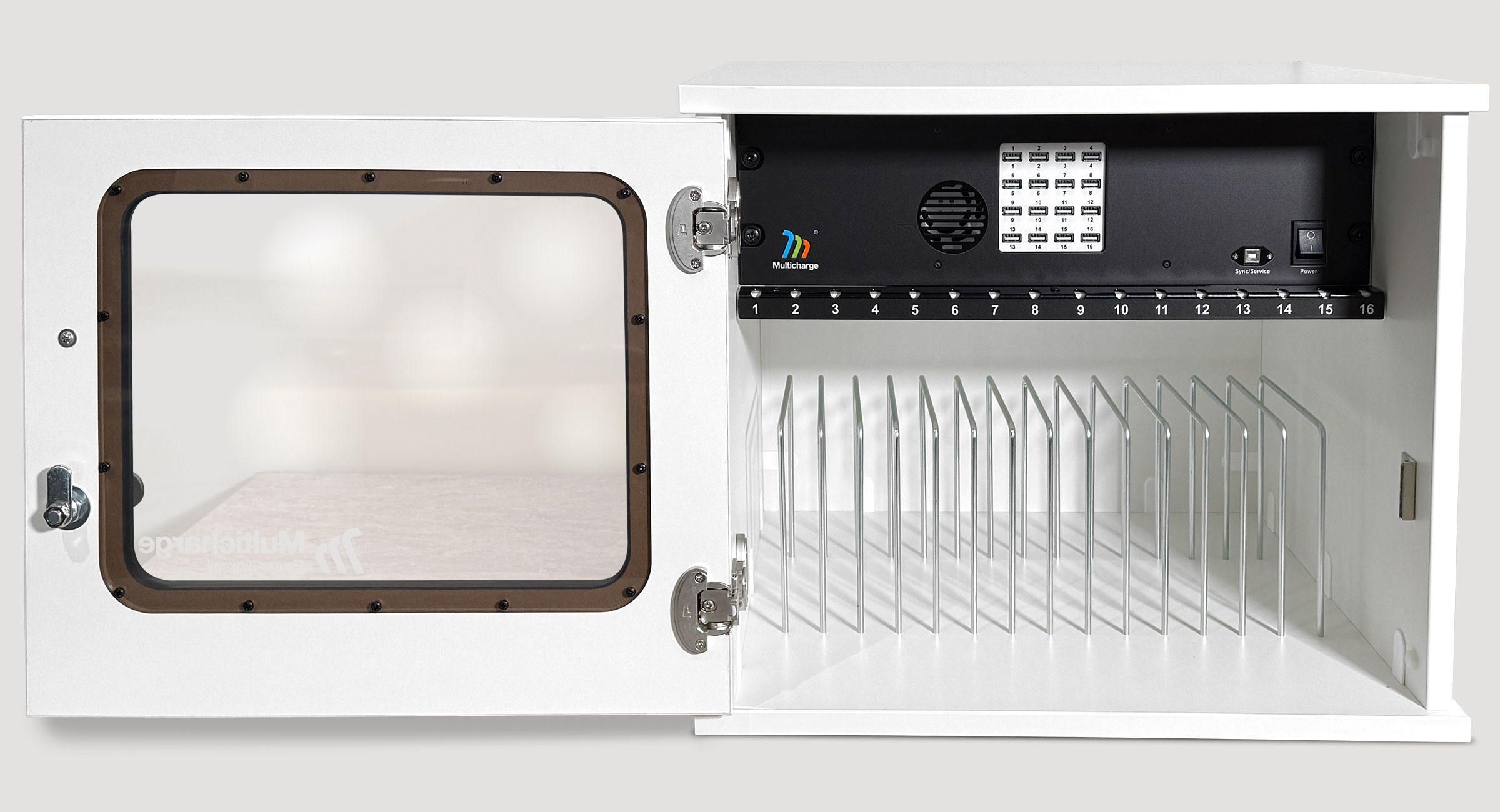 Charging Cabinet for Multiple Tablets & Phones, USB-A White